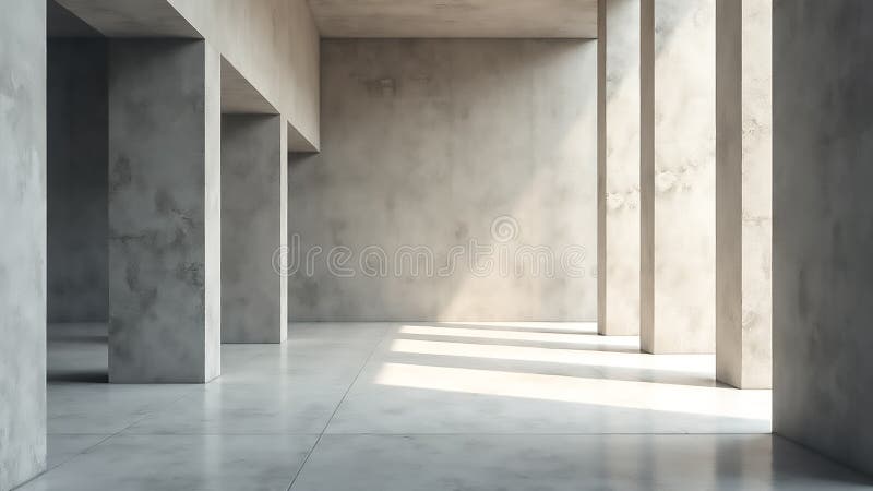 Minimalist Interior Space with Natural Light Highlighting Architectural ...