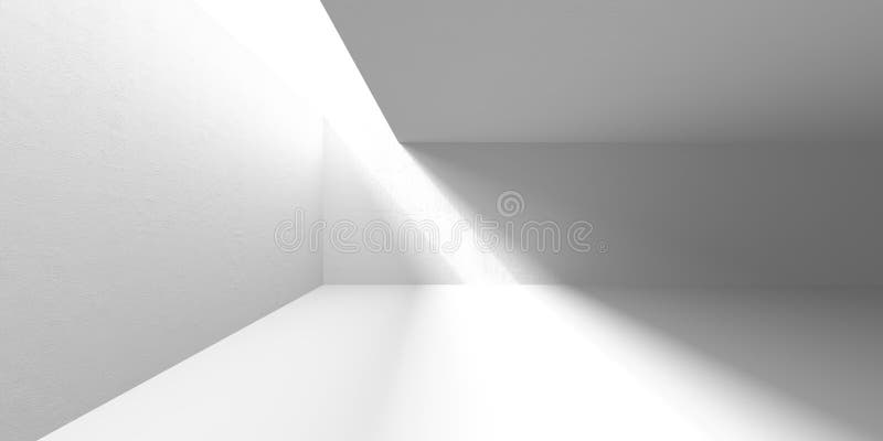 Minimalist Interior with Sunlight Entering through Window. 3d Render ...