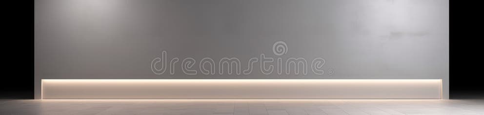 Simple Interior Wall with Soft Lighting in an Empty Space Stock ...