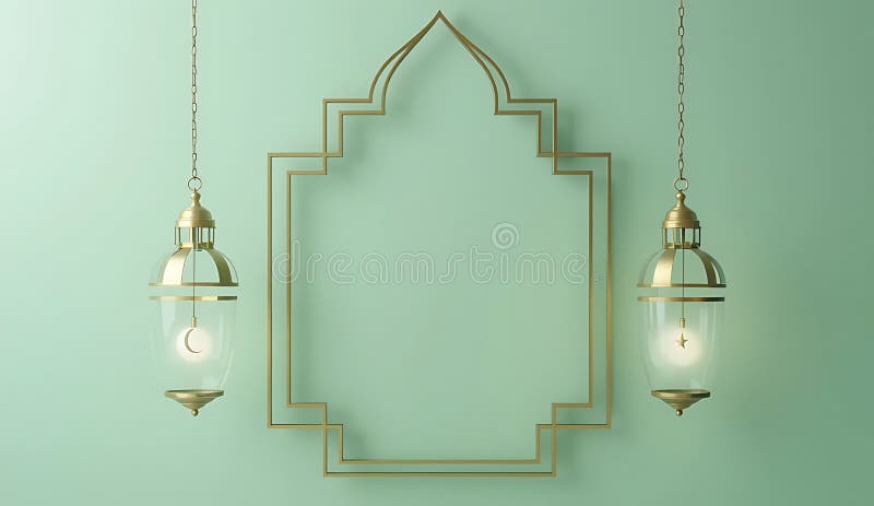 Minimalist Islamic Gold Frame Lanterns Stock Photos - Free & Royalty ...