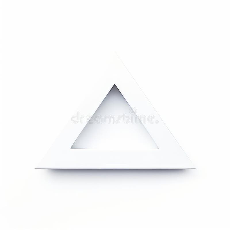 Minimalist Isosceles Triangle on White Background Design Stock ...