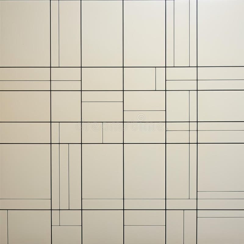 Minimalist Ivory Grid Pattern Composition with Visual Interest Stock ...