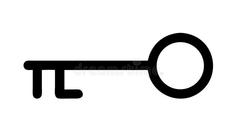 Minimalist Key Icon, Access Unlock Solution, Vector Design Generative ...