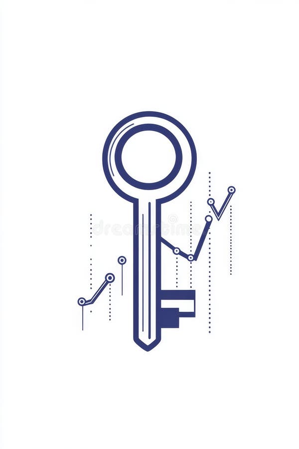 Key to Data Insights stock illustration. Illustration of analysis ...