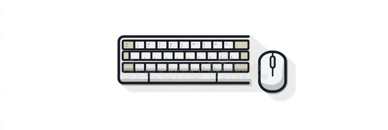 A Minimalist Keyboard and Mouse Icon Featuring a Clean Design, Ideal ...