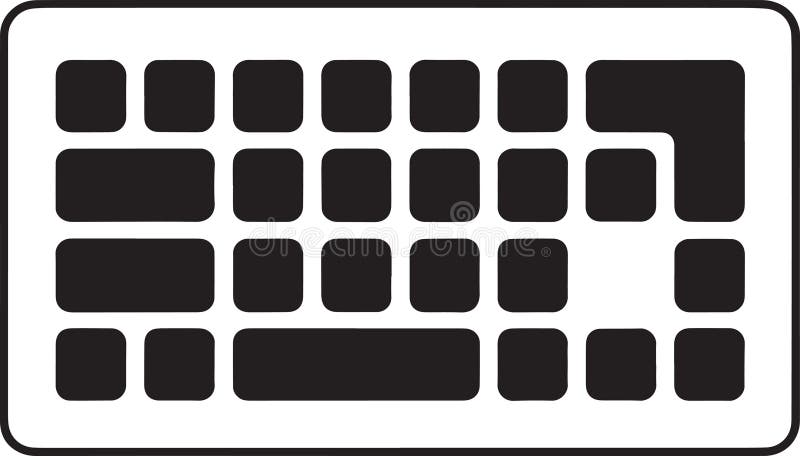 Minimalist Keyboard Vector Illustration for Computer Input and User ...