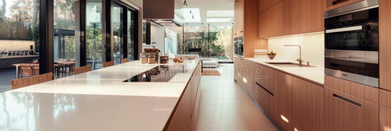 Minimalist Kitchen Design with Clean Lines and a Monochromatic Color ...