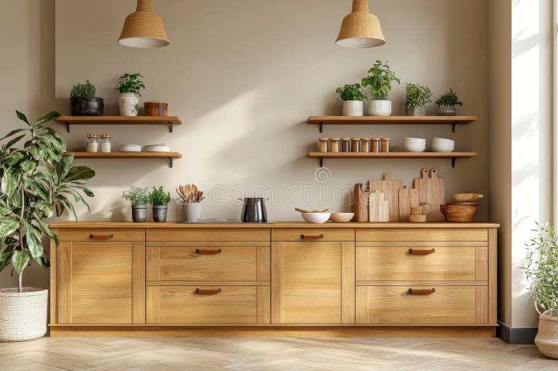 Minimalist Kitchen Design, Japandi Kitchen Birch Cabinetry, Open ...