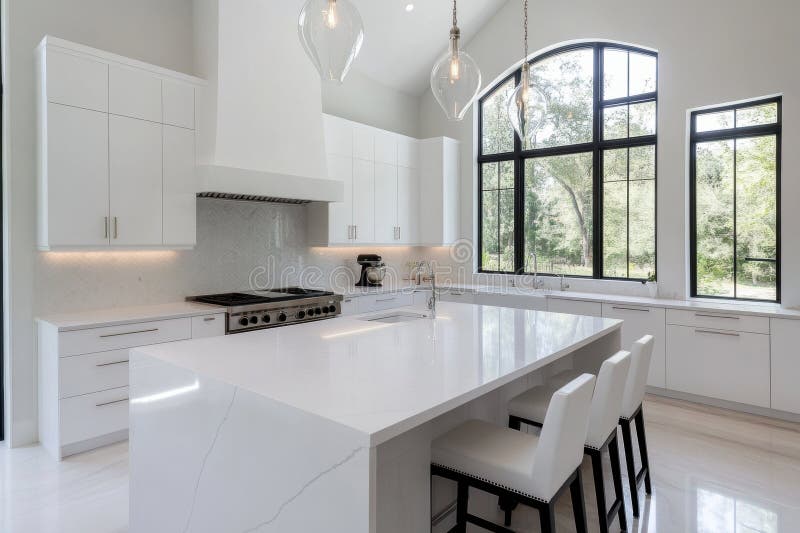 Minimalist Kitchen Design, Sleek Kitchen Area with a Clean, Functional ...