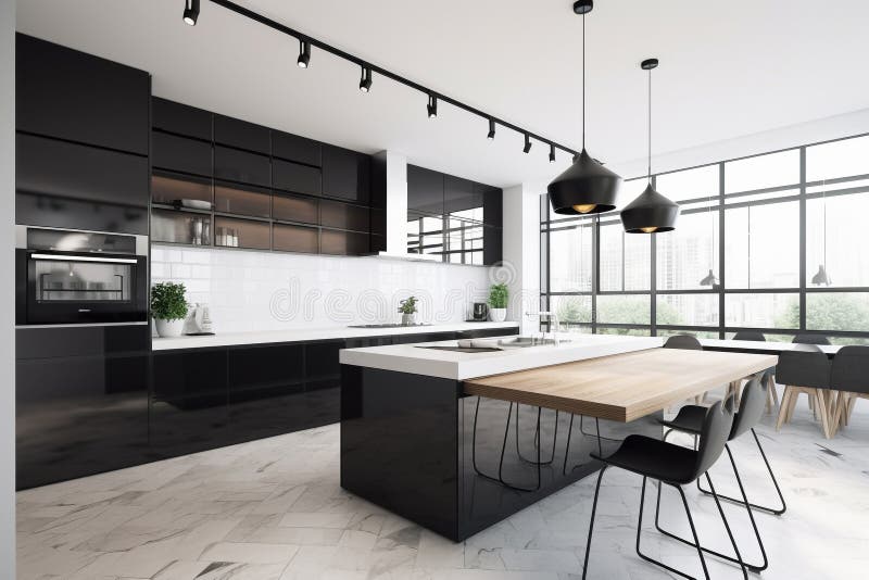 Minimalist Kitchen Designs: Modern, Clean, and Functional Stock Photo ...