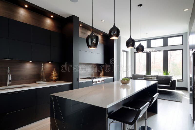 Minimalist Kitchen Designs: Modern, Clean, and Functional Stock Photo ...