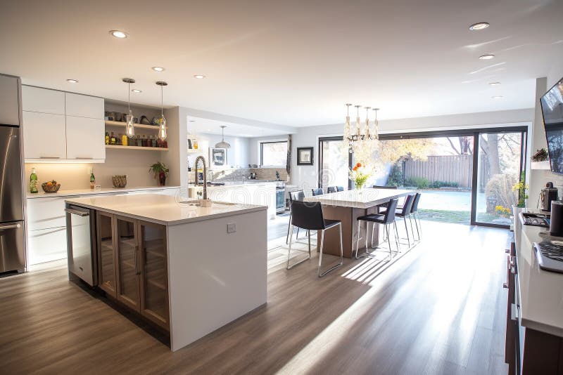 Minimalist Kitchen Designs: Modern, Clean, and Functional Stock Photo ...