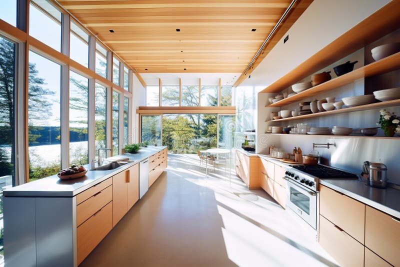 Minimalist Kitchen Designs: Modern, Clean, and Functional Stock Image ...