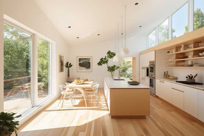 Minimalist Kitchen Designs: Modern, Clean, and Functional Stock Photo ...