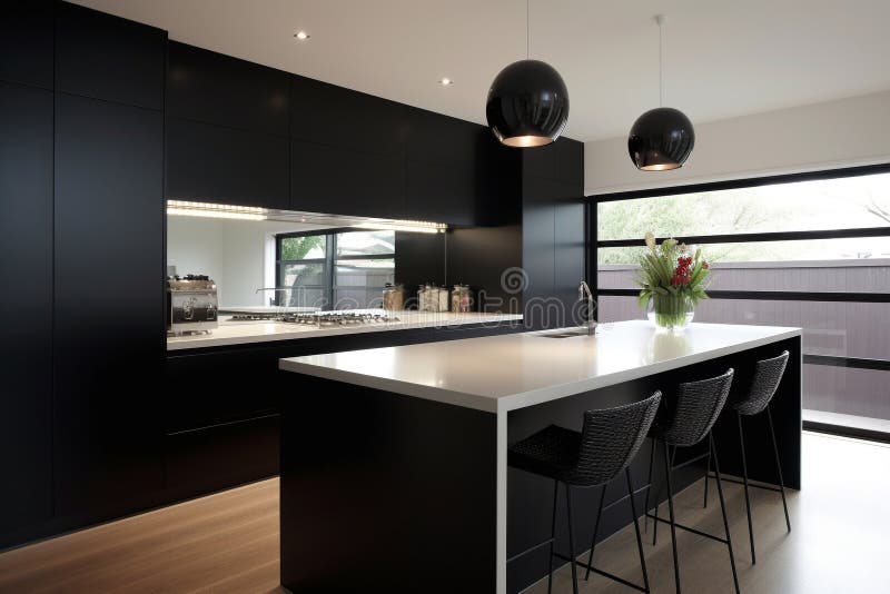 Minimalist Kitchen Designs: Modern, Clean, and Functional Stock Photo ...