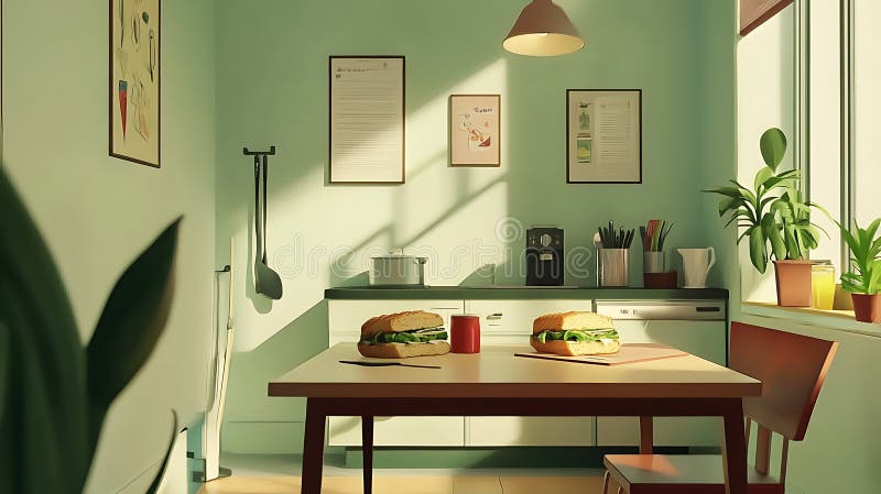 A Minimalist Dining Table with a Gourmet Sushi Spread Generative AI ...