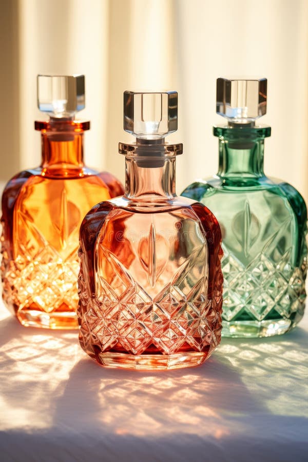 Minimalist Kitchen Glass Bottles with Solarization Effect, Daylight ...