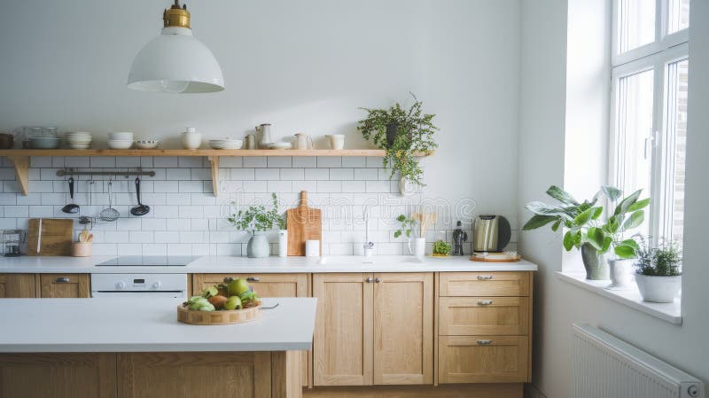 Minimalist Kitchen Interior Showcase Bright Space Image Collection ...
