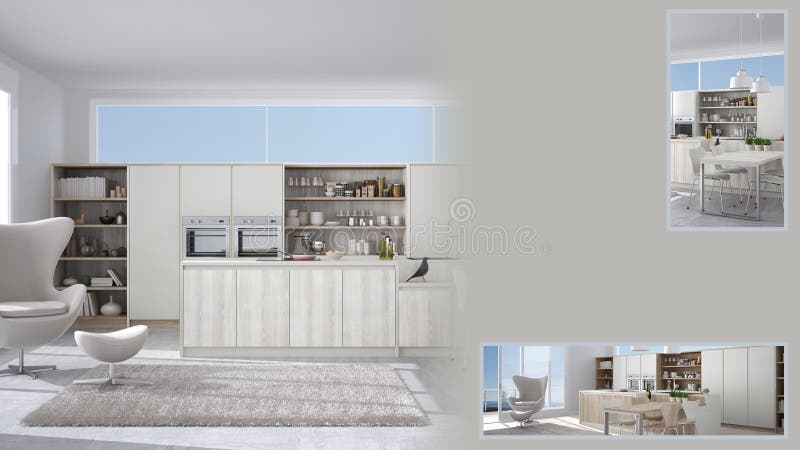 Minimalist Kitchen Presentation with Copy Space and Details Closeup ...
