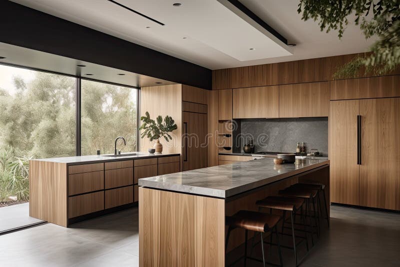 Minimalist Kitchen with Sleek Cabinets, Modern Appliances, and Clean ...