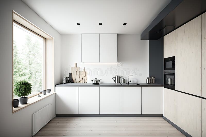 A Minimalist Kitchen, with Sleek, Clean Lines and Minimalistic Design ...