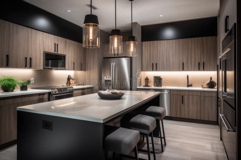 Minimalist Kitchen, with Sleek and Modern Appliances, Countertops, and ...