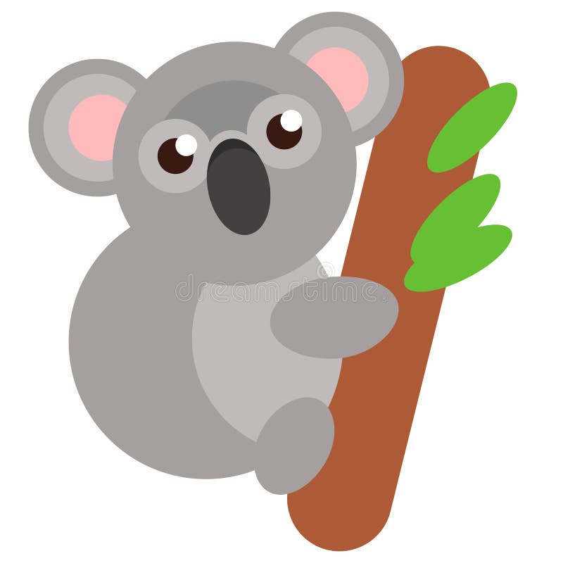 Minimalist Koala on a Tree Australia. Flat Design Stock Vector ...