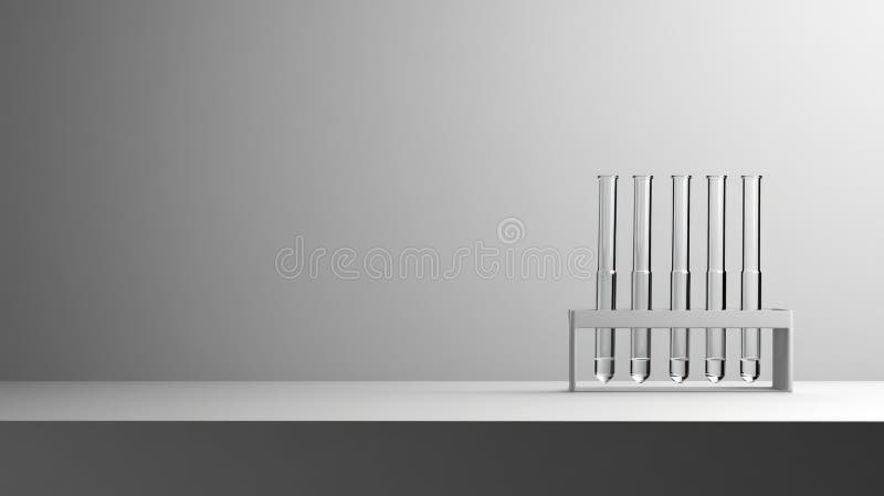 Minimalist Laboratory Setup with Empty Test Tubes on Simple Stand in ...