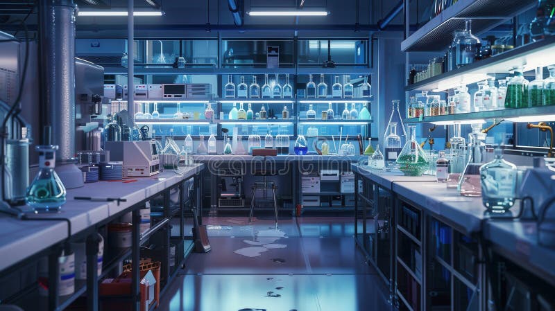 Minimalist Laboratory Wallpaper. High Detailed Plain Background Concept ...