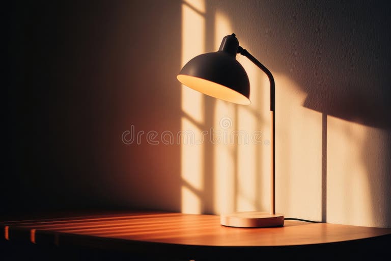 Minimalist Lamp Casting Intriguing Shadows in a Studio Setting with ...
