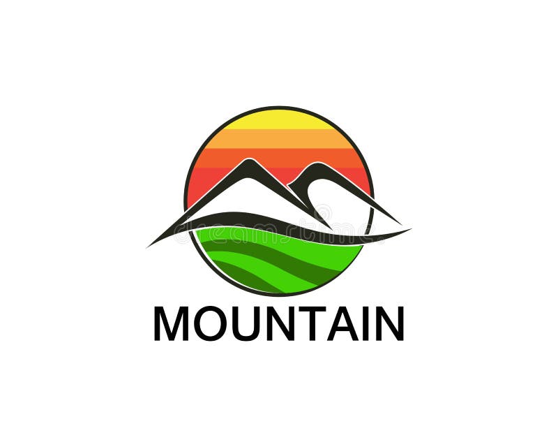 Minimalist Landscape Mountain Logo Design Inspirations Stock Vector ...