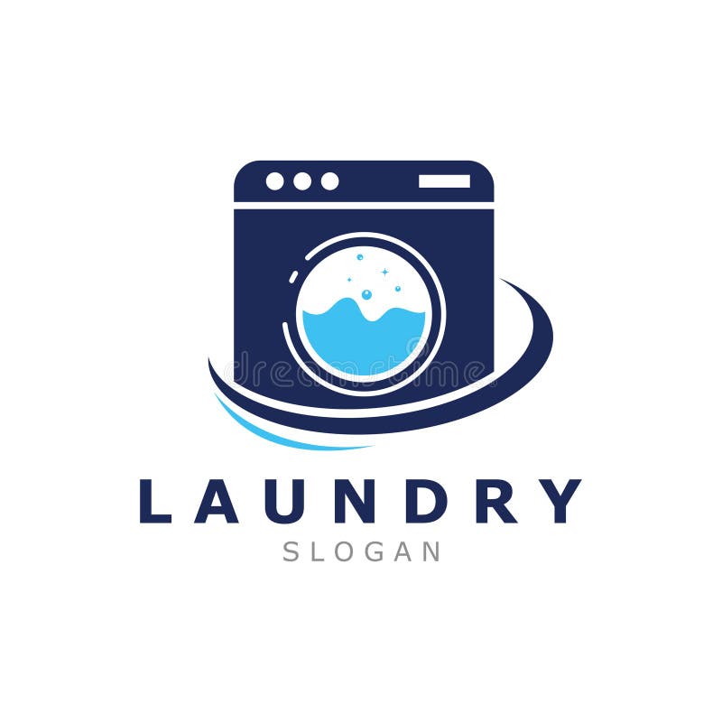 Laundry Logo Icon with Vector Illustration Template Stock Vector ...