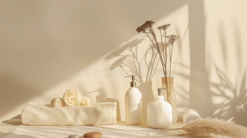 Minimalist Layout of Spa and Relaxation Essentials Stock Illustration ...