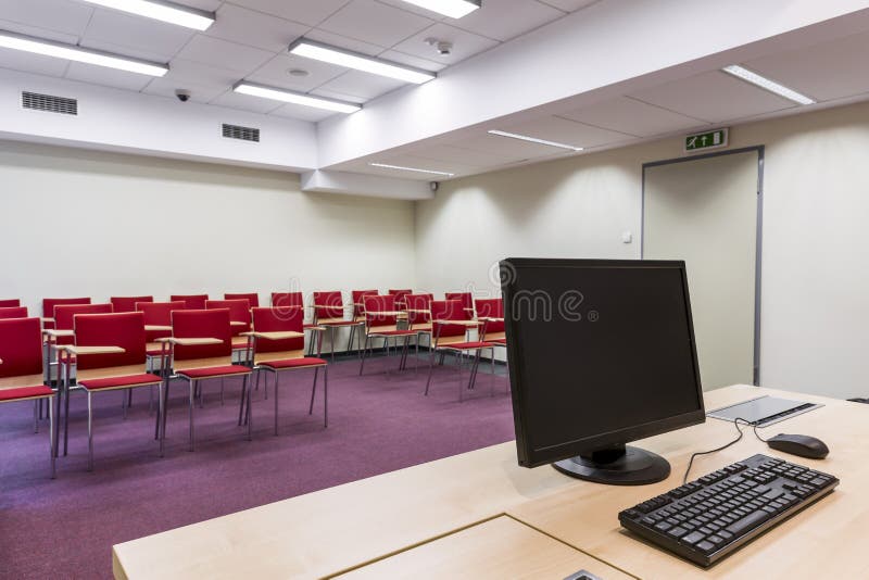 Minimalist Lecture Theater with Seats Stock Photo - Image of ...