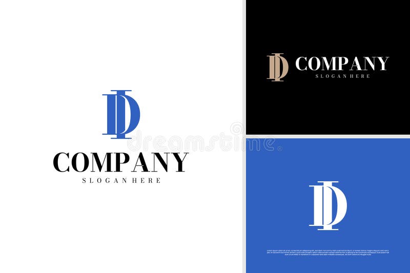 Minimalist Letter D and I Law Firm Logo Vector Design. Initial Law Firm ...
