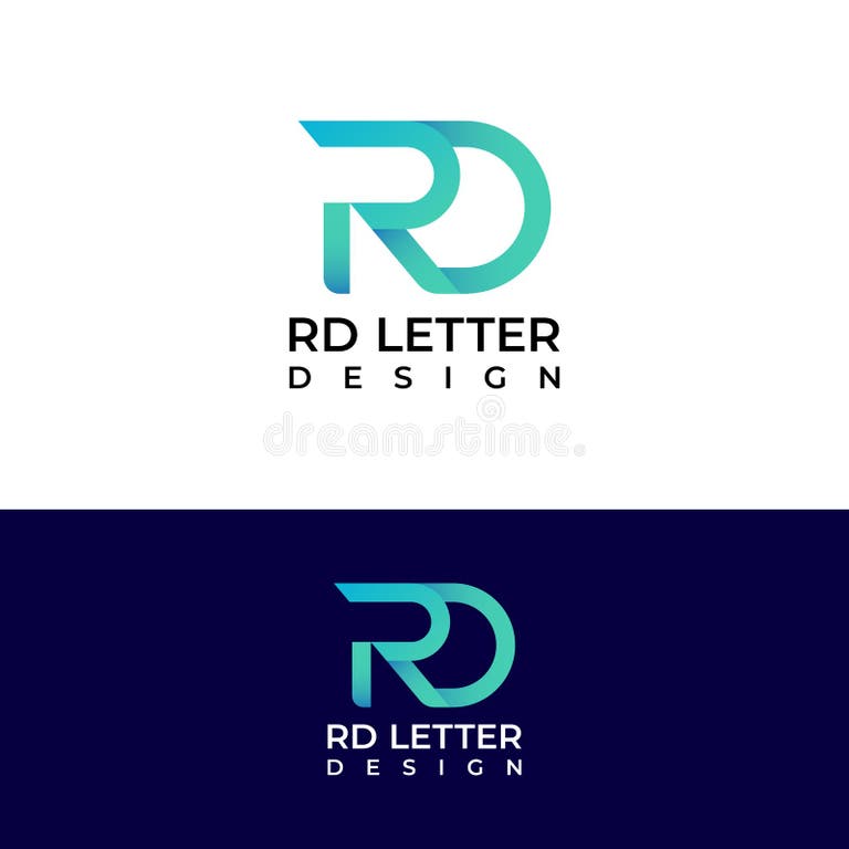 Minimalist Letter DR RD Logo Design , Editable in Vector Format, Unique ...