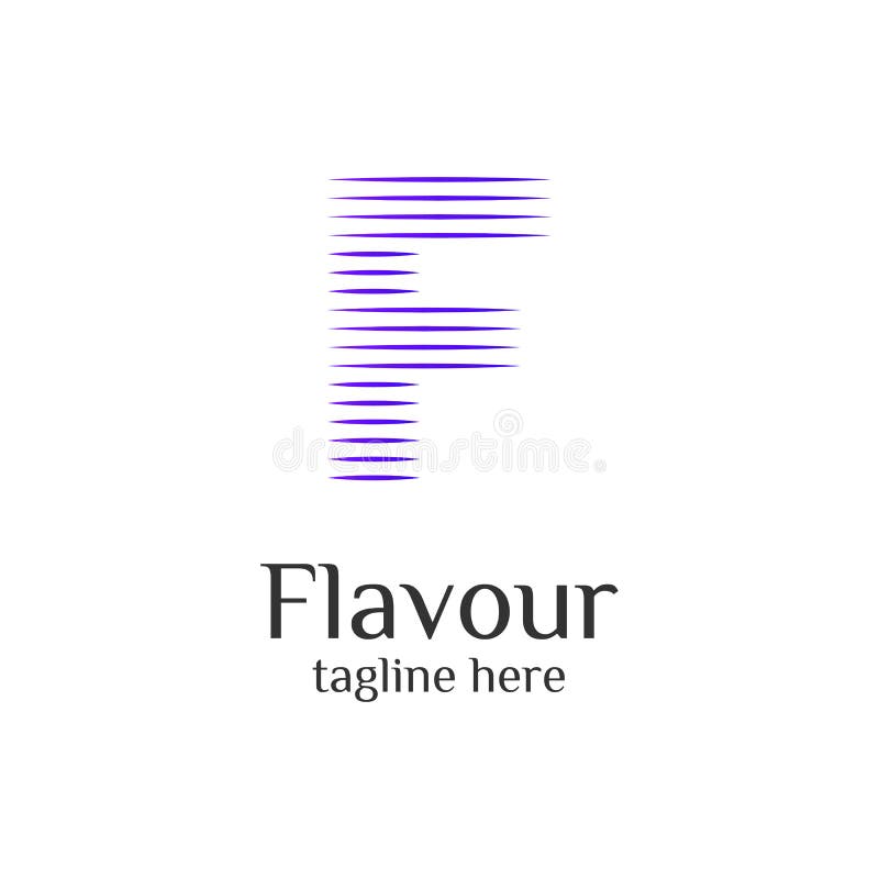 Minimalist Letter F with Wave Water Logo Template Stock Vector ...