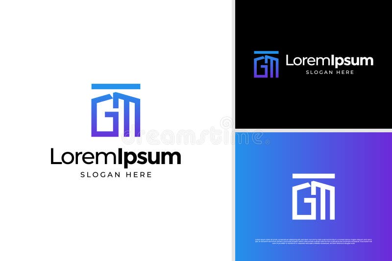 Minimalist Letter G or M Pillar Logo Vector Design. Initial G M Law ...