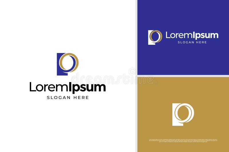 Minimalist Letter P O or O P Monogram Logo Vector Design. Luxury of ...