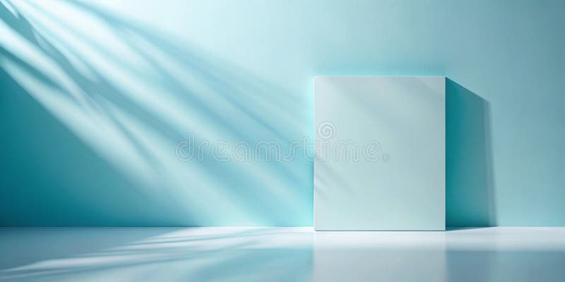 Minimalist Light Blue Background with Sunlight and Abstract Shadows ...