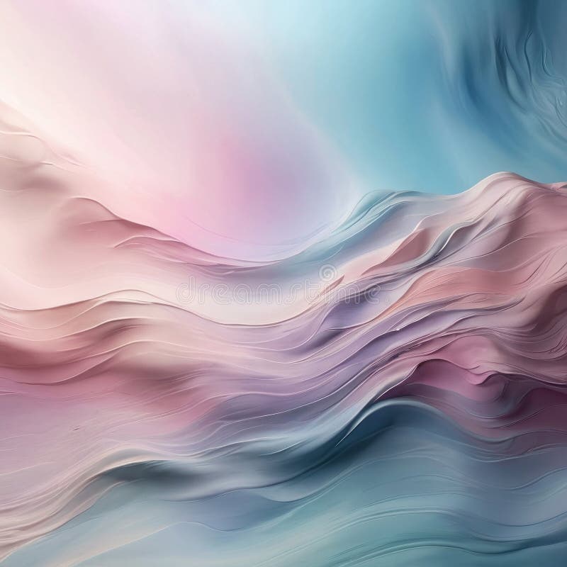 Minimalist Light Blue To Pink Gradient 3D Wave Background Stock ...