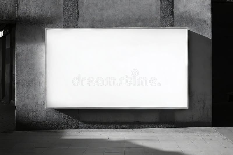 Blank White Advertisement Light Box in a Modern Urban Setting on a ...
