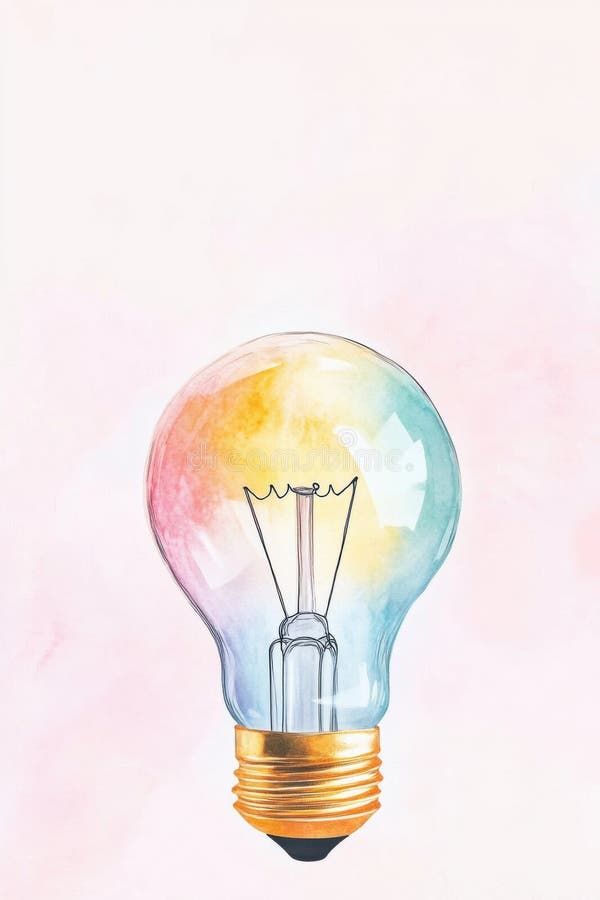 Minimalist Light Bulb Design Representing Creativity and Intellectual ...