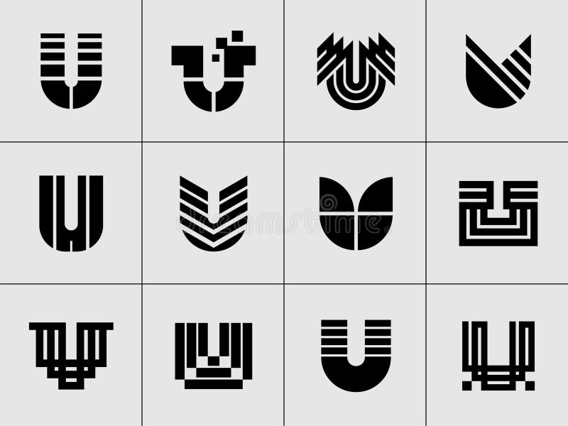 Minimalist Line Abstract Initial U Logo Design. Technology Company ...