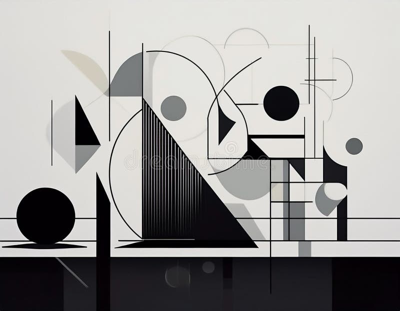 Minimalist Line Art with Abstract Geometric Patterns Clean, Simple ...