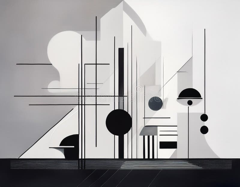 Minimalist Line Art with Abstract Geometric Patterns Clean, Simple ...