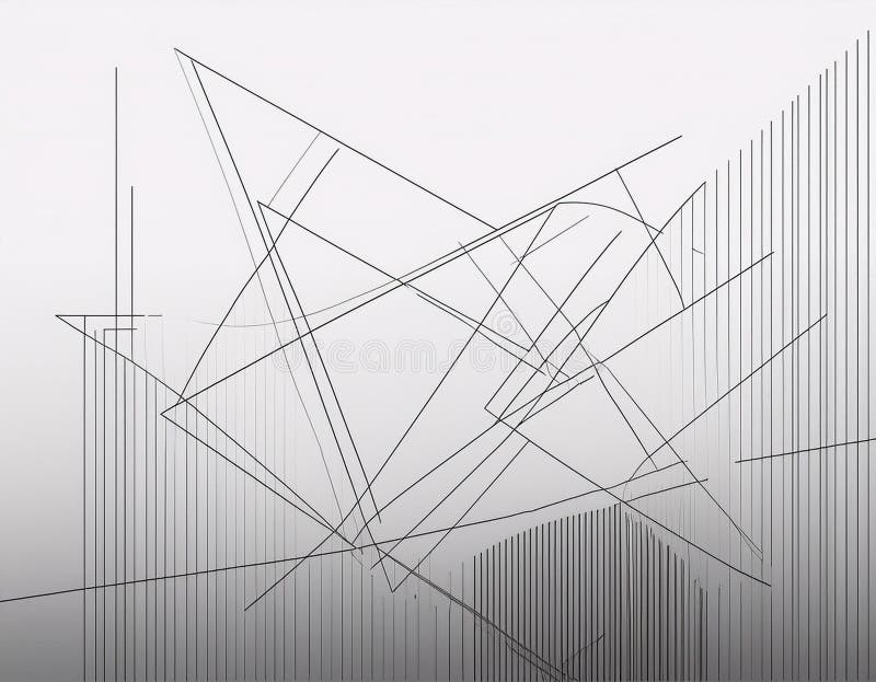 Minimalist Line Art with Abstract Geometric Patterns Clean, Simple ...