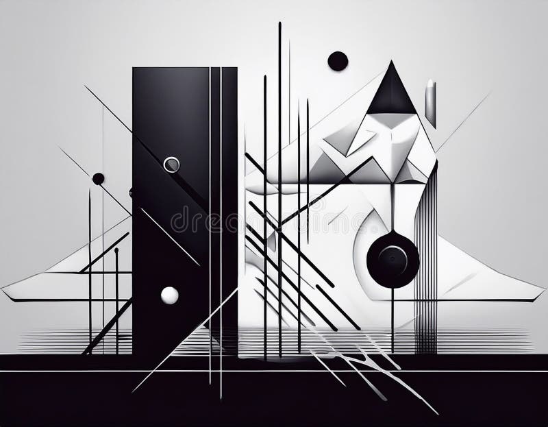 Minimalist Line Art with Abstract Geometric Patterns Clean, Simple ...