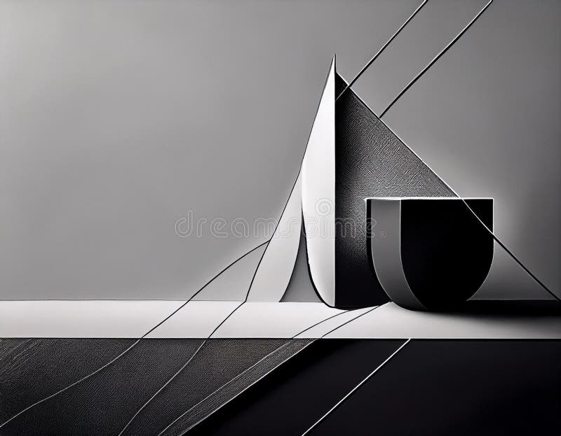 Minimalist Line Art with Abstract Geometric Patterns Clean, Simple ...