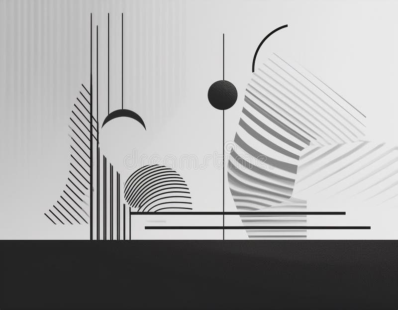 Minimalist Line Art with Abstract Geometric Patterns Clean, Simple ...